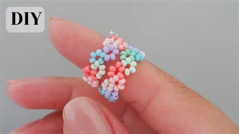 how to make beads ring~ring making tutorial~aesthetic beads ring handmade rings tutorial how