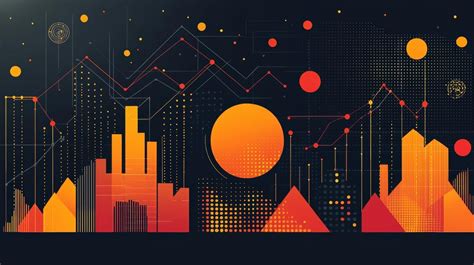 Abstract Geometric Shapes With Data Visualization On Black Background Premium Ai Generated Image