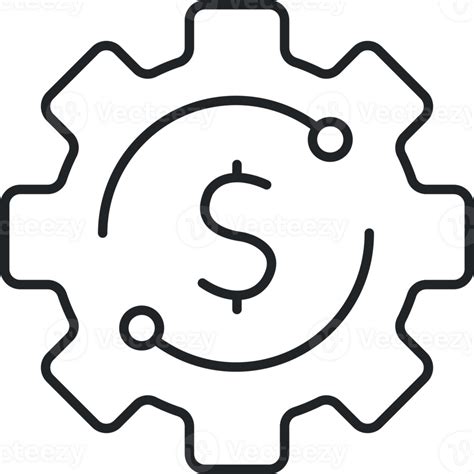 Gear Setting Money Icon 24818346 Png