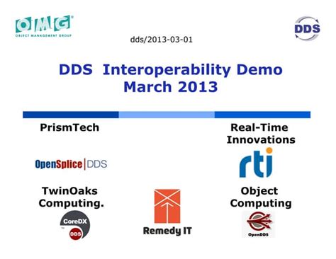 Dds Interoperability Demo 2013 Washington Dc Pdf