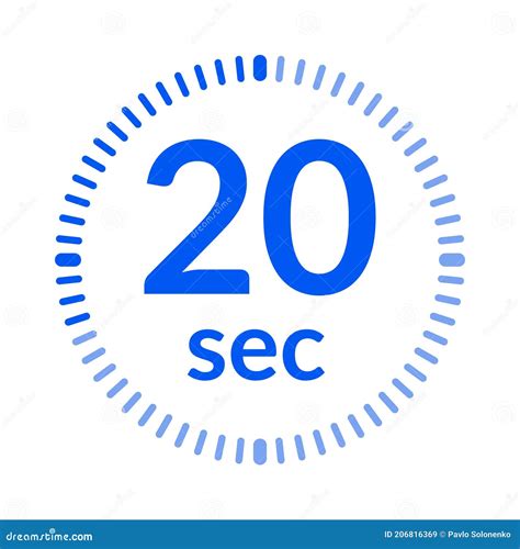 20 Second Timer Clock Stock Illustration Illustration Of Seconds 206816369