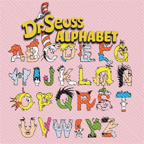 Dr Seuss Alphabet Clipart Printable Font Alphabet Letters Cat In The