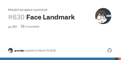 Face Landmark · Mikubill Sd Webui Controlnet · Discussion 630 · Github