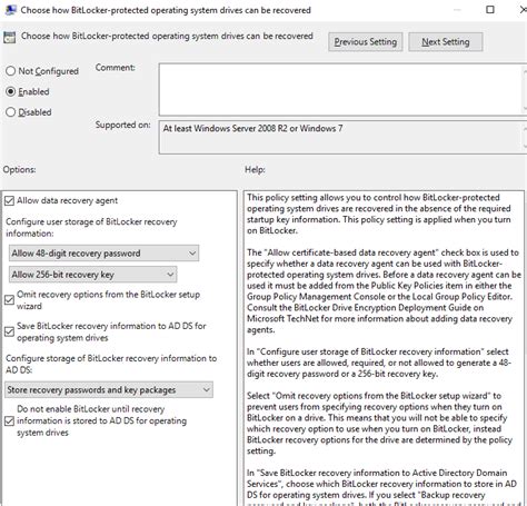 Как настроить шифрование компьютеров на базе Win 10 — 11 в Active Directory с помощью Bitlocker