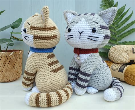 Tabby Cat Crochet Pattern Cute Amigurumi Ginger Kitty Etsy