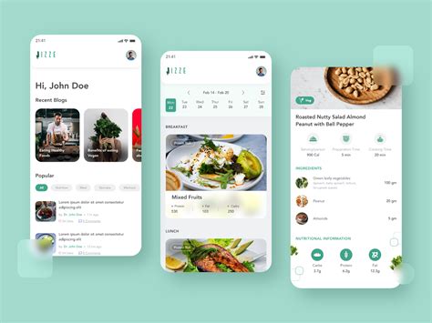 Nutrition App UI On Behance