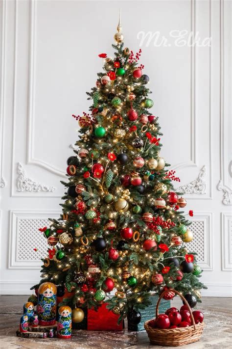 Декоративная елка в русском стиле Рождественские украшения Новогодние елочные украшения