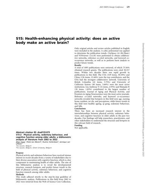 Pdf S15 2 Physical Activity Sedentary Behaviour And Cognitive Function Among Older Adults A