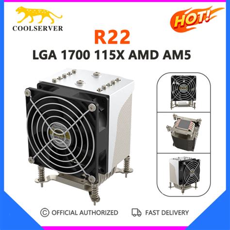 Coolserver 4u R22 Cpu Server Cooler Desktop Computer Double Ball 4pin Pwm Cooling Fan Intel