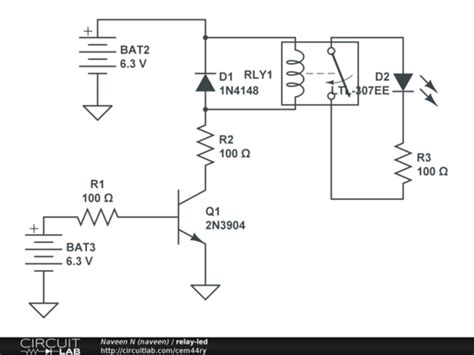 Relay Led CircuitLab