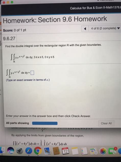 Solved Calculus For Bus And Econ Ii Math1376 Homework