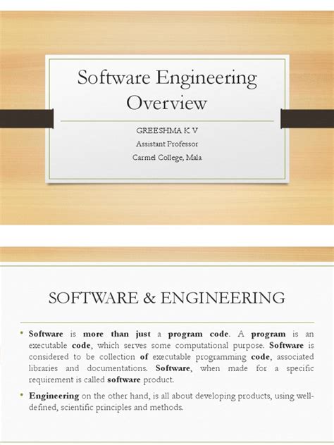 Software Engineering Overview Pdf