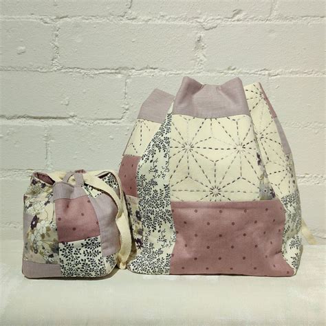 Patchwork Sashiko Project Bag