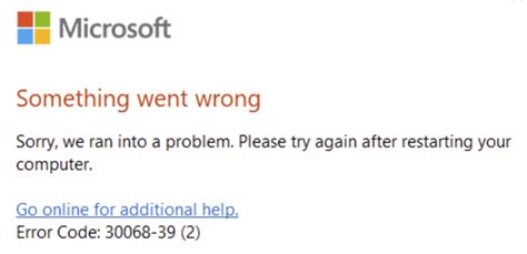 Solved How Do I Fix Microsoft Office Error Code 30068 39 On Windows