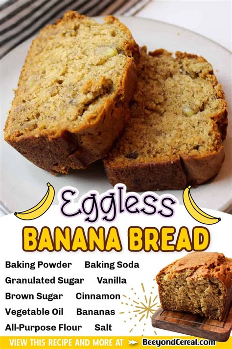 Eggless Banana Bread Recipe