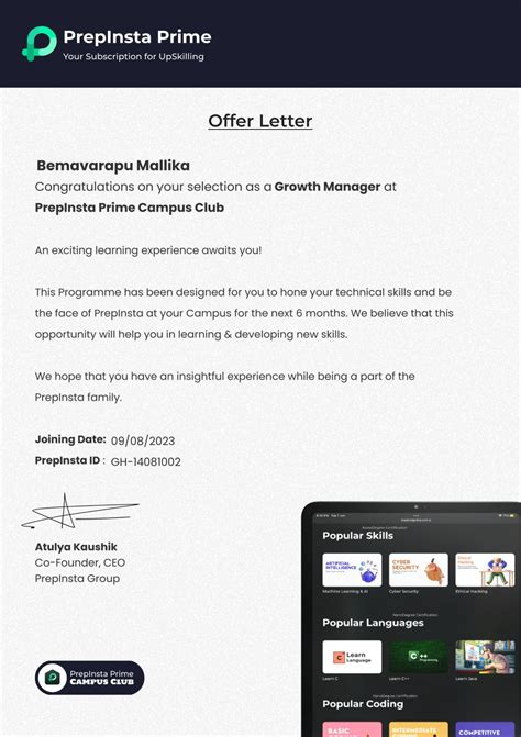 Bemavarapu Mallika On Linkedin Campusambassador Growth Team Coding Campusplacement