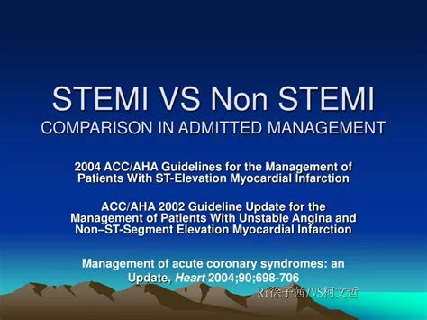 PPT STEMI VS Non STEMI COMPARISON IN ADMITTED MANAGEMENT PowerPoint Presentation ID 5591469