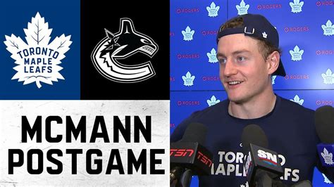 Bobby Mcmann Post Game Toronto Maple Leafs
