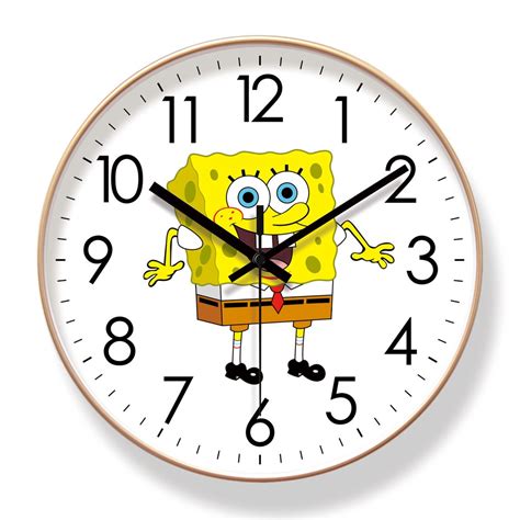 [high Quality ]spongebob Patrick Star Wall Clock Home Clock Flip Meter Silent Punctual Quartz