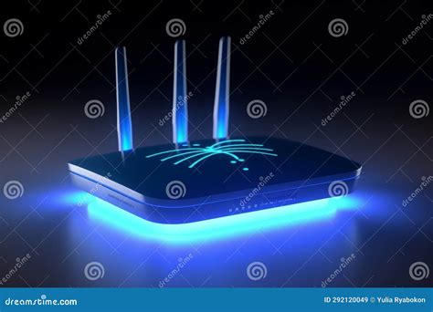 router blue wifi generate ai stock image image of gigabit blue 292120049
