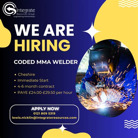 Were Hiring Coded Mma Welders Cheshire Were Looking For A Local Coded Mma Welder To Join A