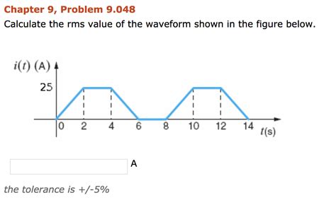 Solved Chapter Problem Calculate The Rms Value Of Chegg Com