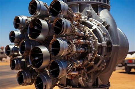 Premium Ai Image Closeup Of Reusable Rocket Engine Components
