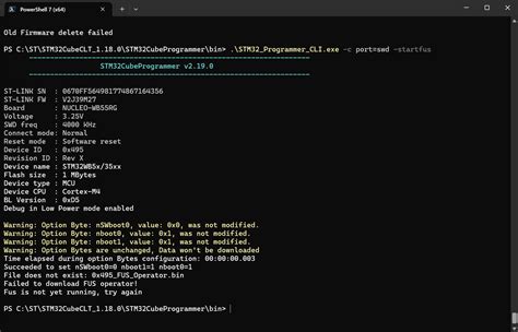Solved Stm32wb Fus By Cubeprogrammer Gui And Cui Stmicroelectronics Community