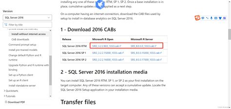 Sql Server 2016安装microsoft R Open和microsoft R Server问题sqlserver2016 R服务数据库内 时出错 Csdn博客