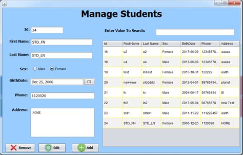 Java Student Information System Source Code C Javaphp Programming Source Code