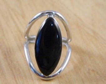 Vintage Onyx Ring Etsy