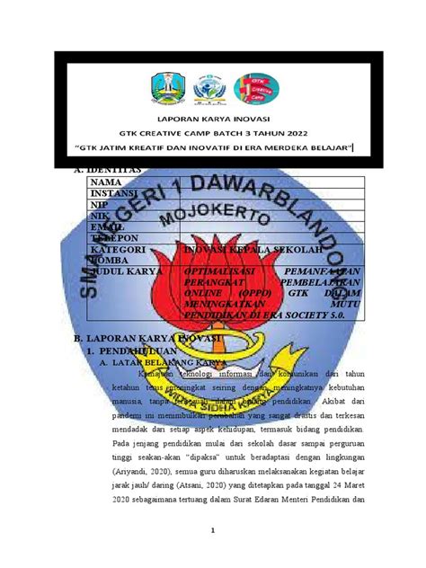 Laporan Karya Inovasi Gcc Batch 3 2022 Pdf