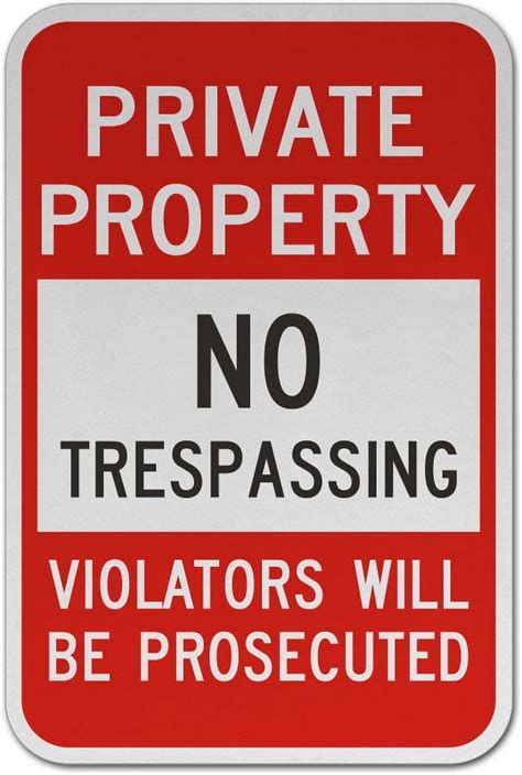 Vinyl Stickers Violators Prosecuted No Trespassing Sign 1 Safety