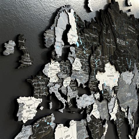 3d World Push Pin Map Wall Art Apartment Decor Large Wall Map