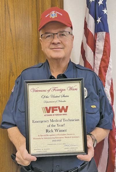 Nebraska Vfw Awards Wimer Emt Of The Year People