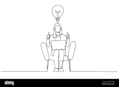 Cartoon Of Businesswoman Having Creative Idea Gesturing Eureka With