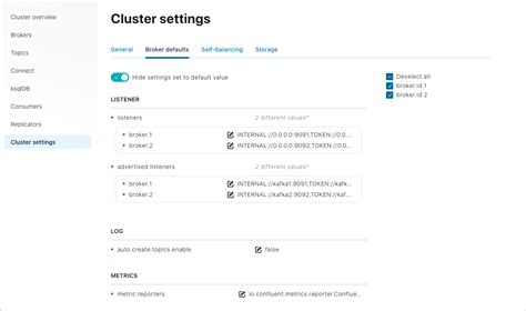 Cluster Settings Confluent Documentation