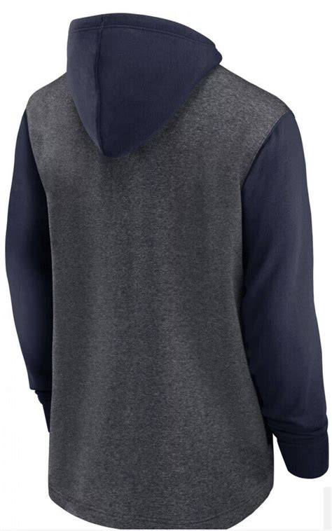 Seattle Seahawks Nike 2 Tone Grey Blue Surrey Hoodie Men Triple Extra