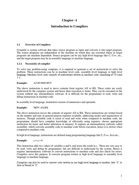 Compiler Desining Complete Notes Pdf Assembly Language Compiler