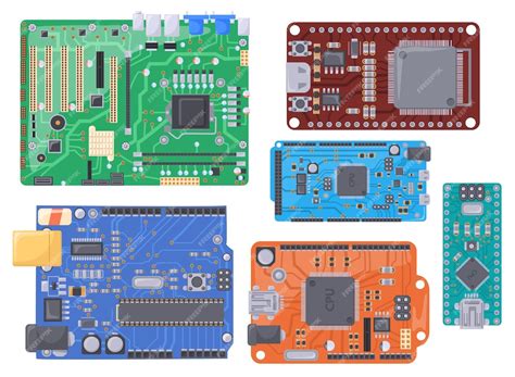 Premium Vector Microcontrollers Pcb Electrical Boards Semiconductor