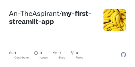 Github An Theaspirantmy First Streamlit App