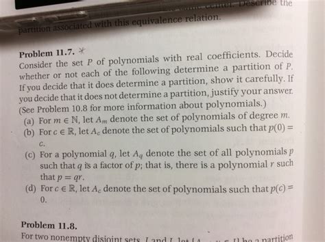 Problem Consider The Set P Of Polynomials With Chegg