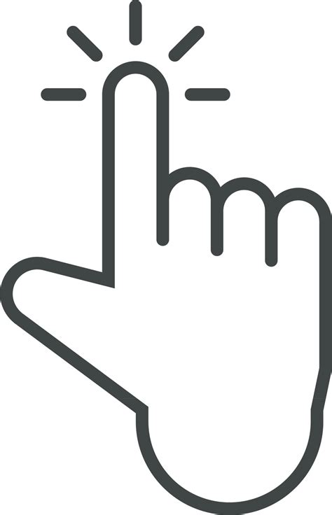 Hand Cursor Icon Clip Art PNG