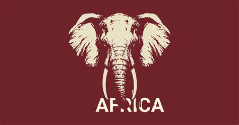 Elephant Head Art T Shirt Majestic African Elephant With Africa” Text Elephant T Shirt