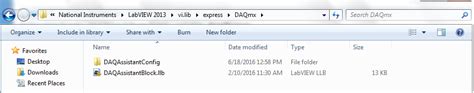 solved daqmx express vi visible in express vi lib but not in controls palette ni community