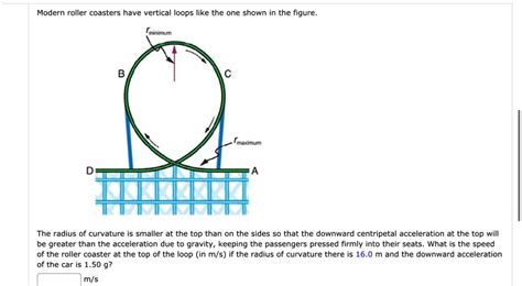 solved modern roller coasters have vertical loops like the one shown