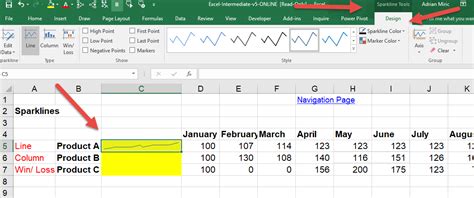 Show Mini Trend Charts For Large Reports • Online Excel Training