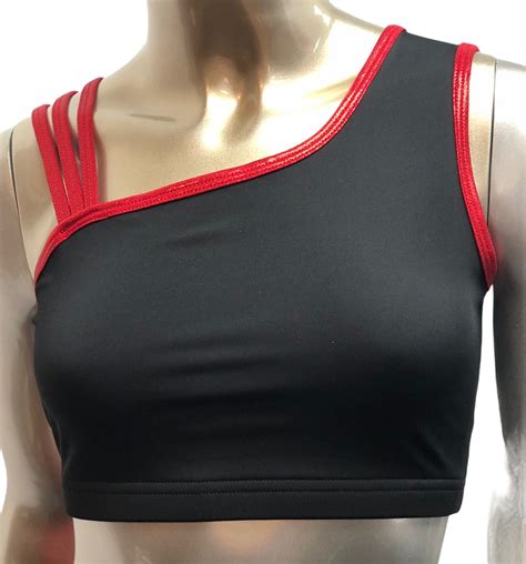 Monogram That 💎 Red Metallic Side Step Bra Top 💎 By