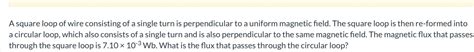 Solved A Square Loop Of Wire Consisting Of A Single Turn Is Chegg Com