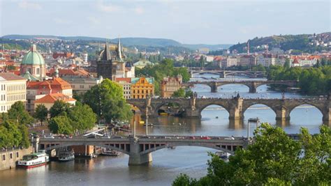 Cityscape And Rooftops And Urban Landscape In Prague Czech Republic
